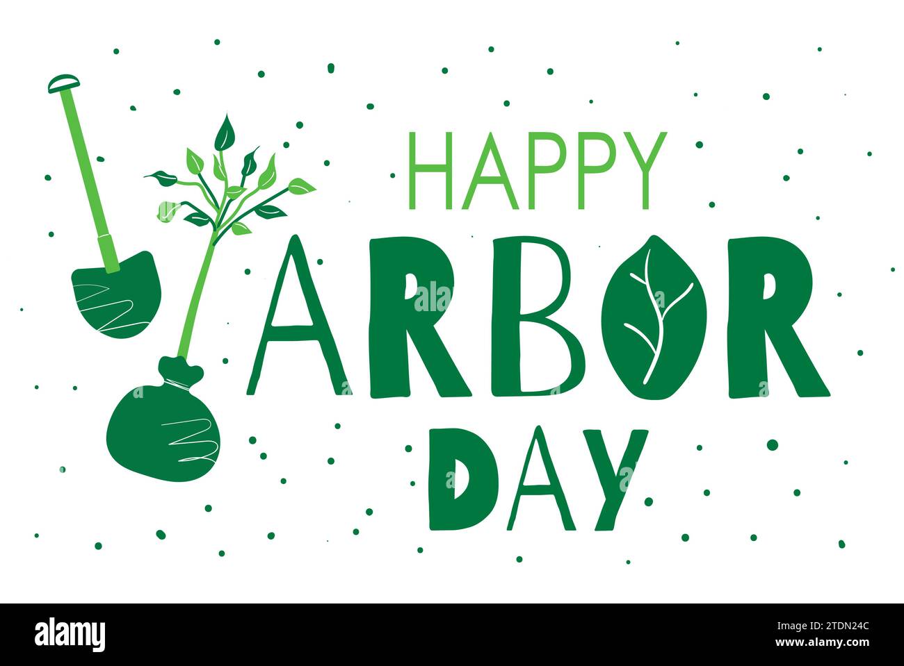 Arbor day background with seedling vector illustration Stock Vector ...