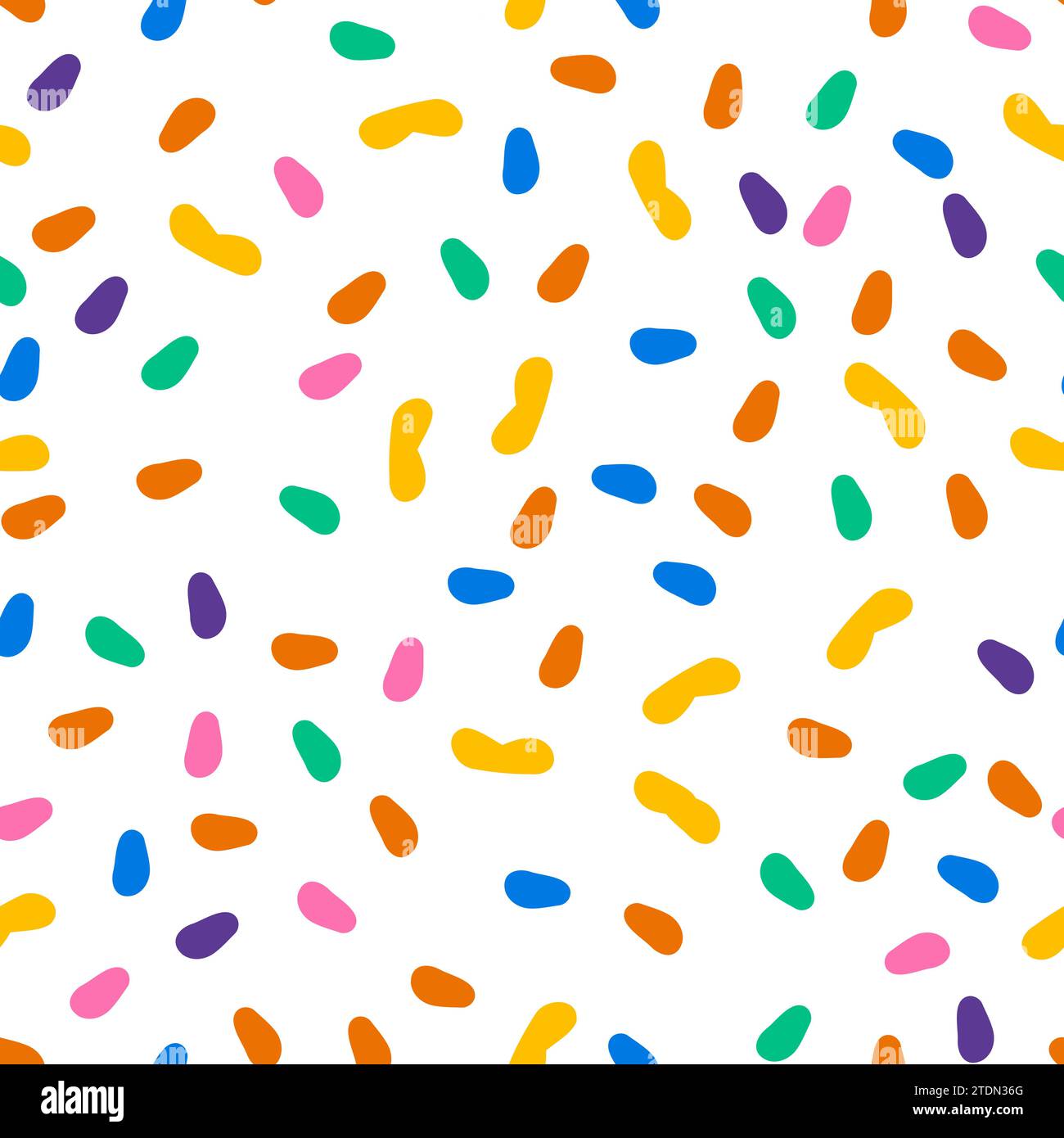 Colorful dots sprinkles seamless pattern vector illustration Stock ...