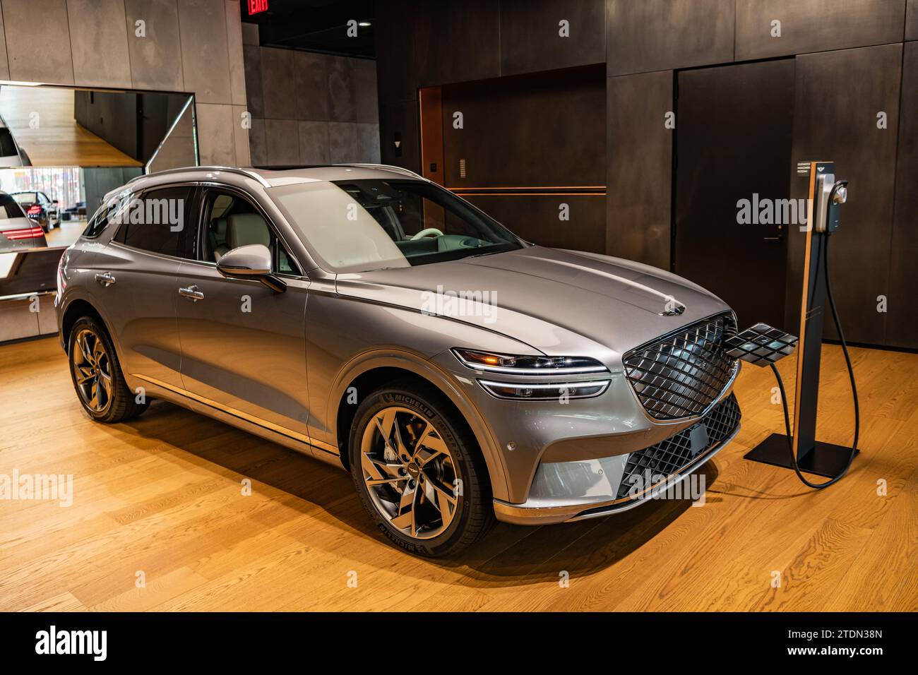 New York City, USA - August 05, 2023: Genesis Electrified GV70 SUV ...