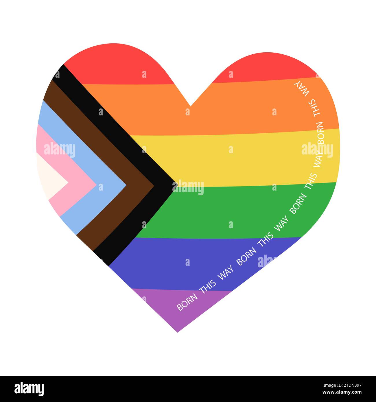 Heart Shaped Lgbtq Flag Flat Vector Illustration Stock Vector Image