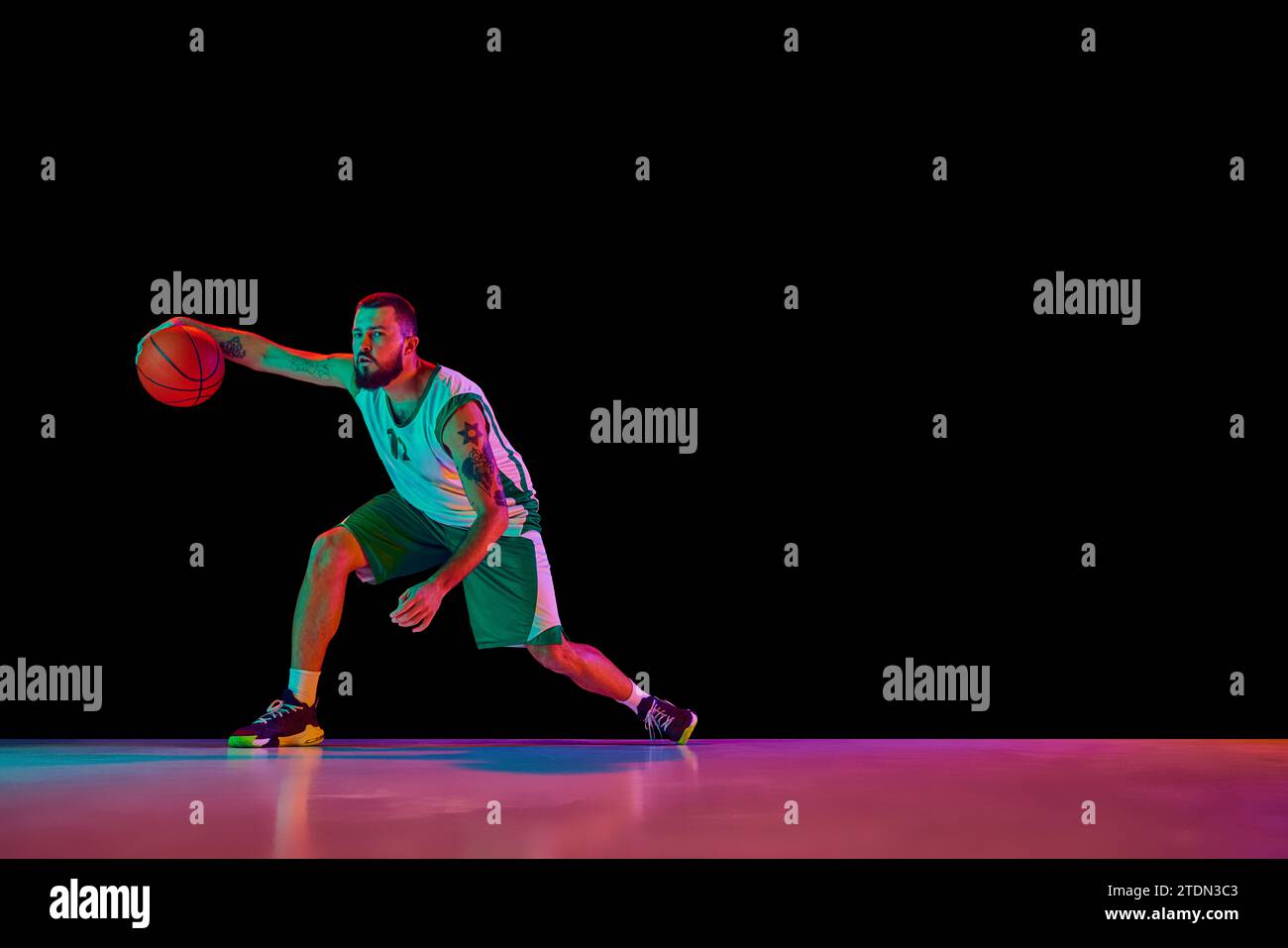 Basketball player workout in motion, highlighting dedication to ...