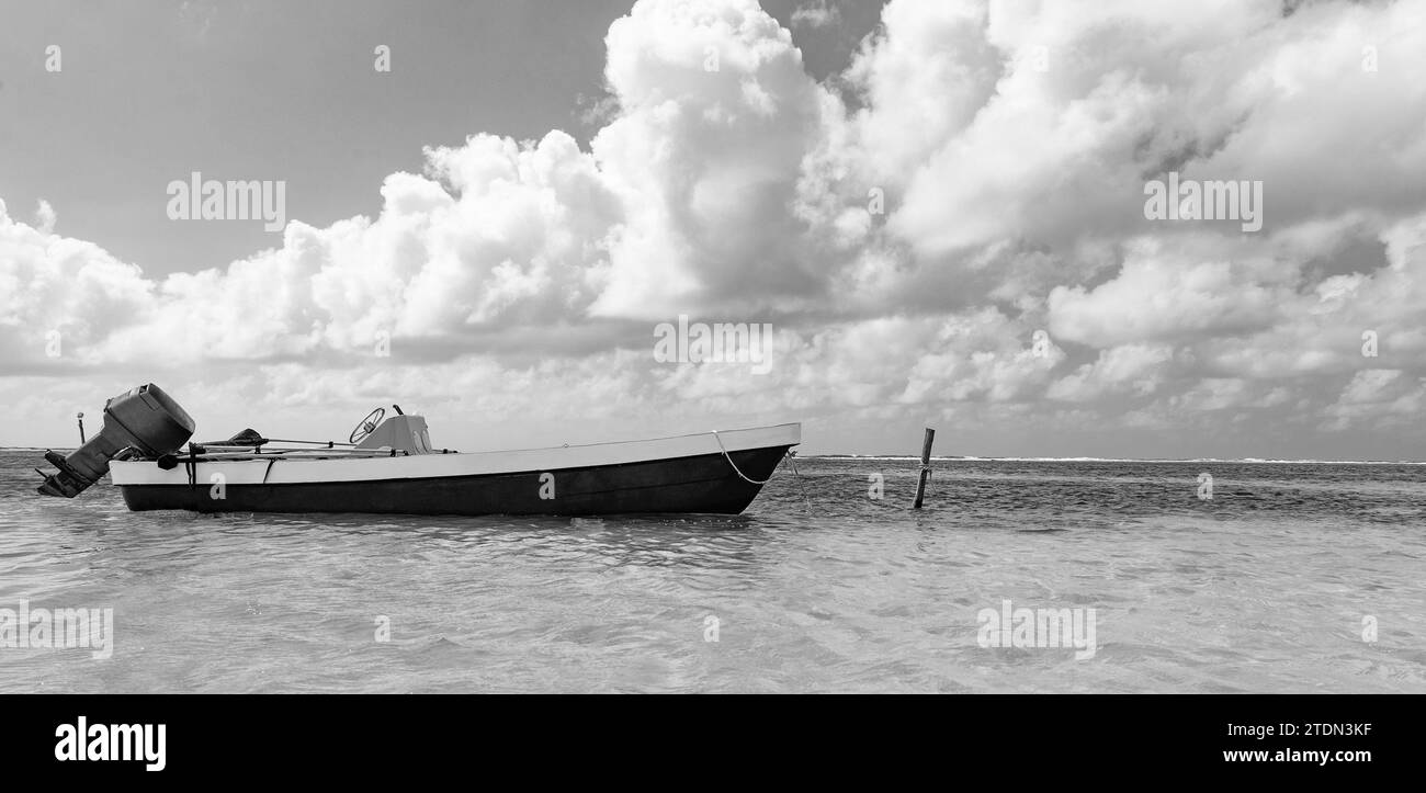 summer vacation with sea boat at beach, banner. summer vacation with ...