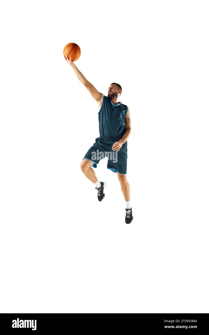 Powerful moment frozen in time, professional basketball player ...