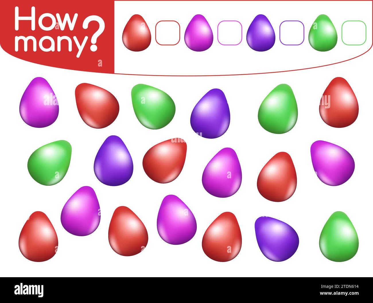 Counting game for preschool children vector illustration Stock Vector ...