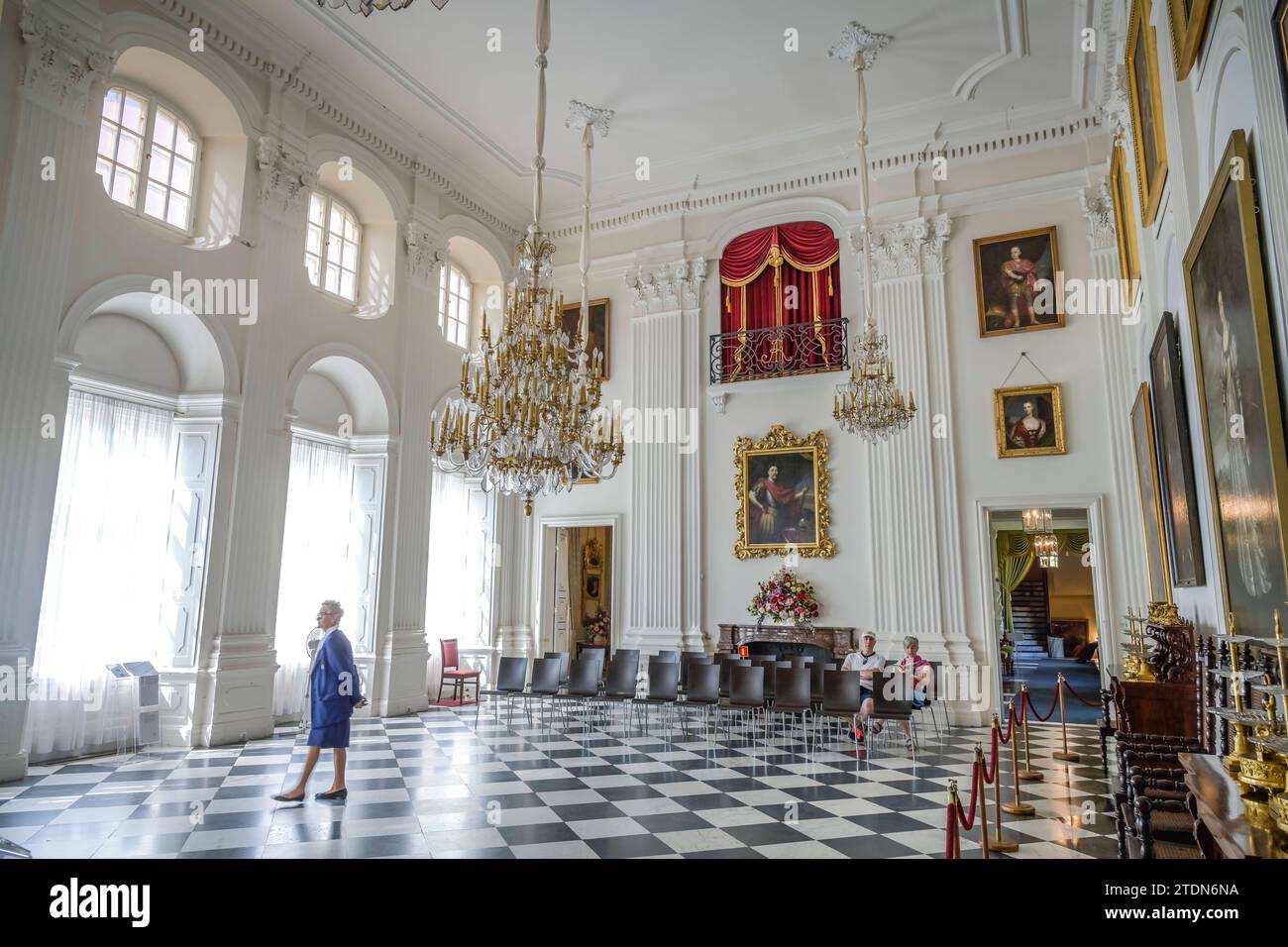 Weiße Halle, Schloss Wilanow, Warschau, Woiwodschaft Masowien, Polen ...