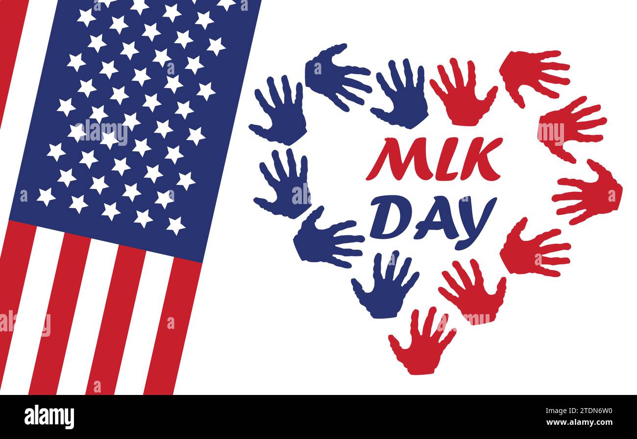 Martin Luther King Jr. Day greeting card design. MLK Day lettering ...