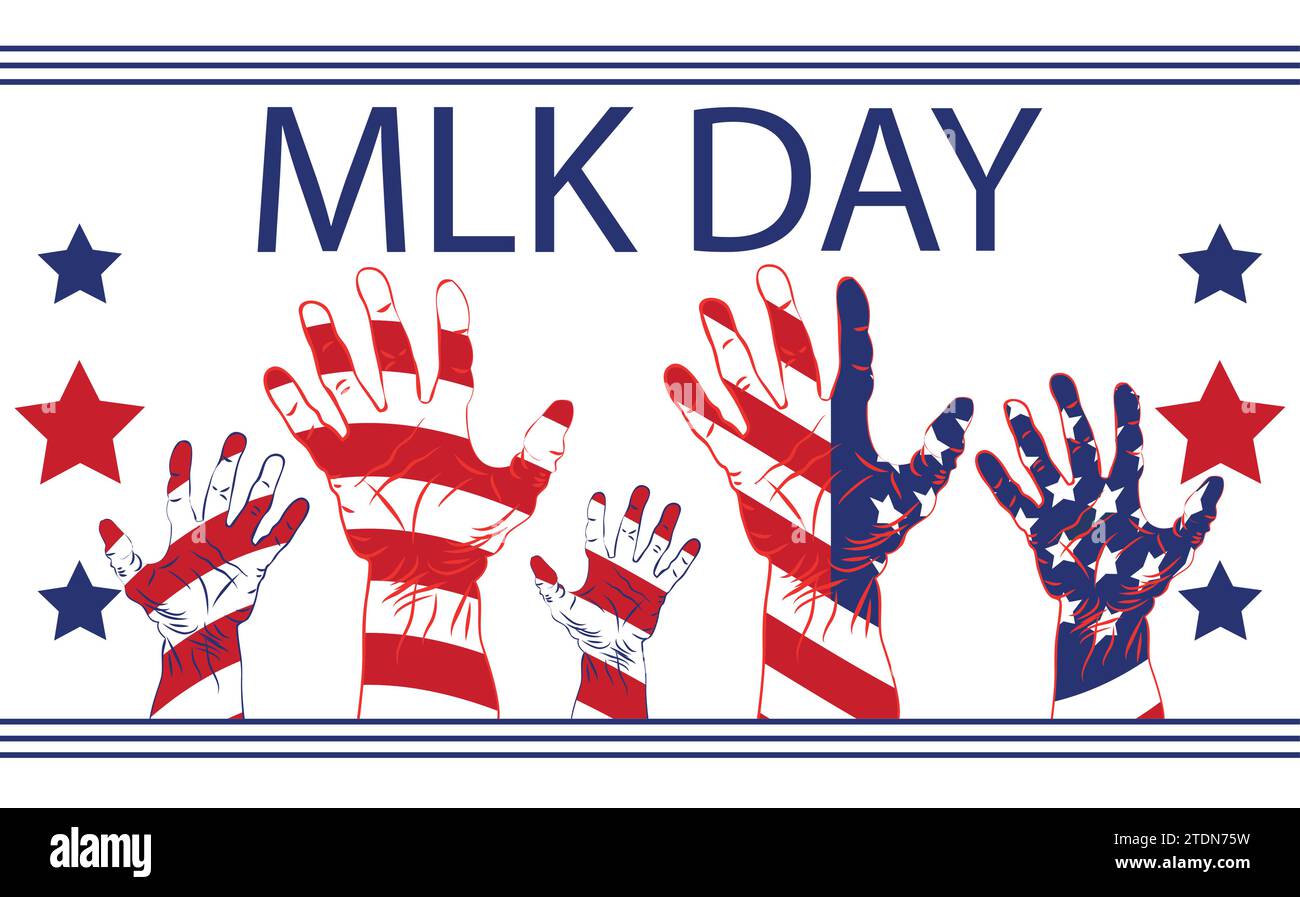 Martin Luther King Jr. Day greeting card design. MLK Day lettering ...
