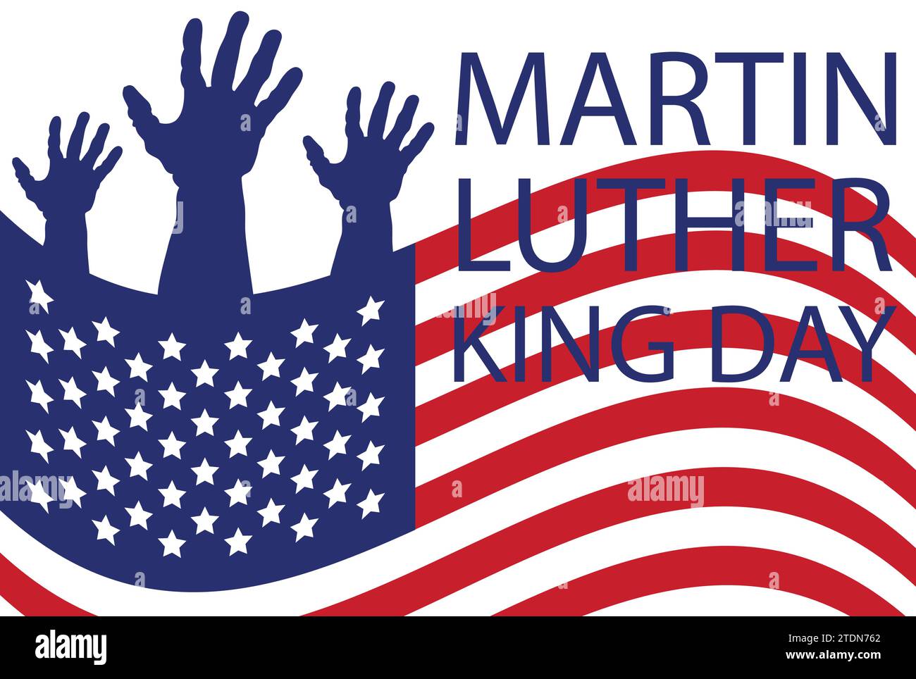 Martin Luther King Jr. Day greeting card design. MLK Day lettering ...