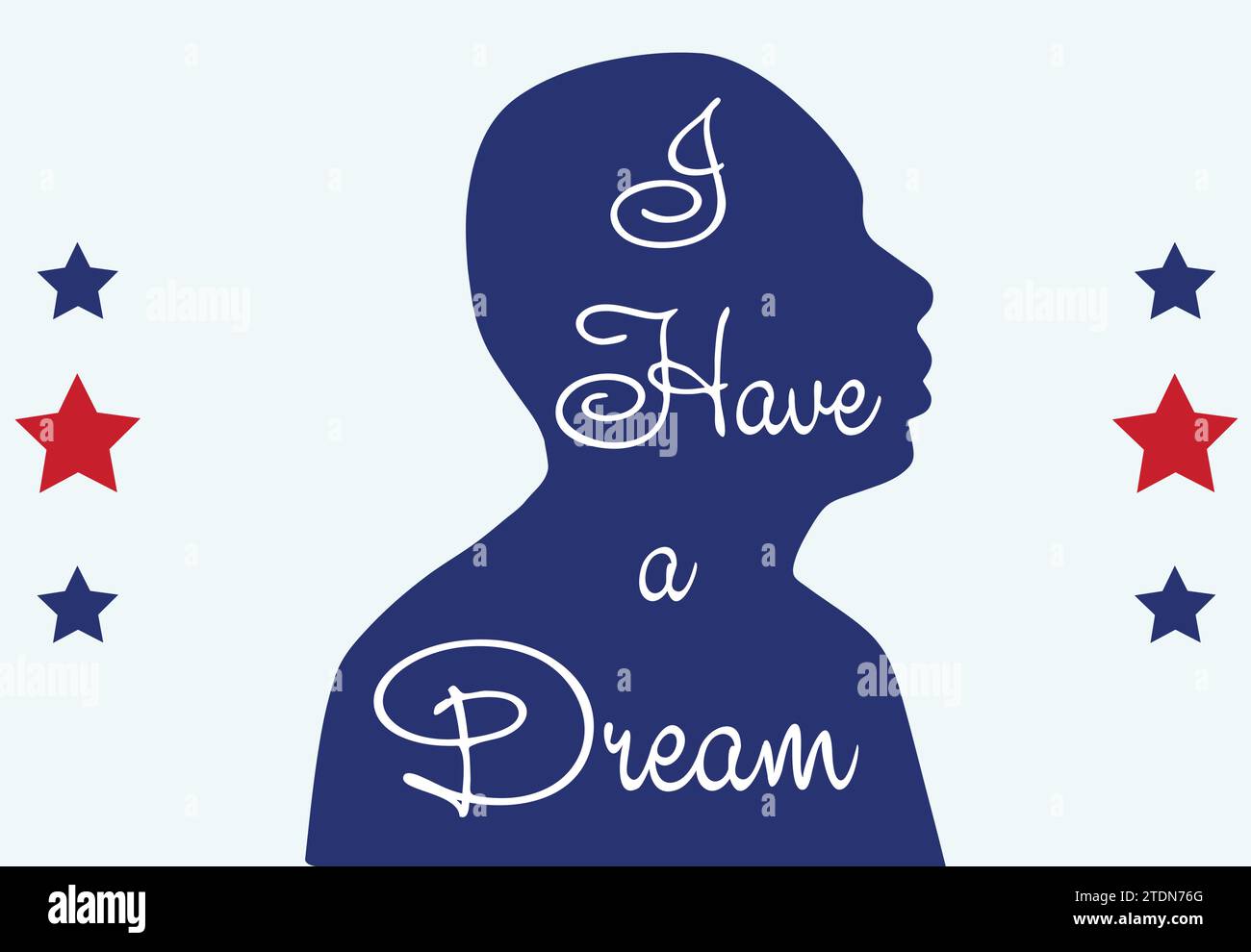 Martin Luther King Jr. Day greeting card design. MLK Day lettering ...