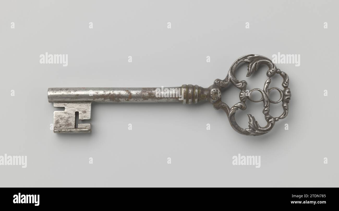 Pipe key, 1700 - 1750 Pipe key with round handle and consisting of leaf ...