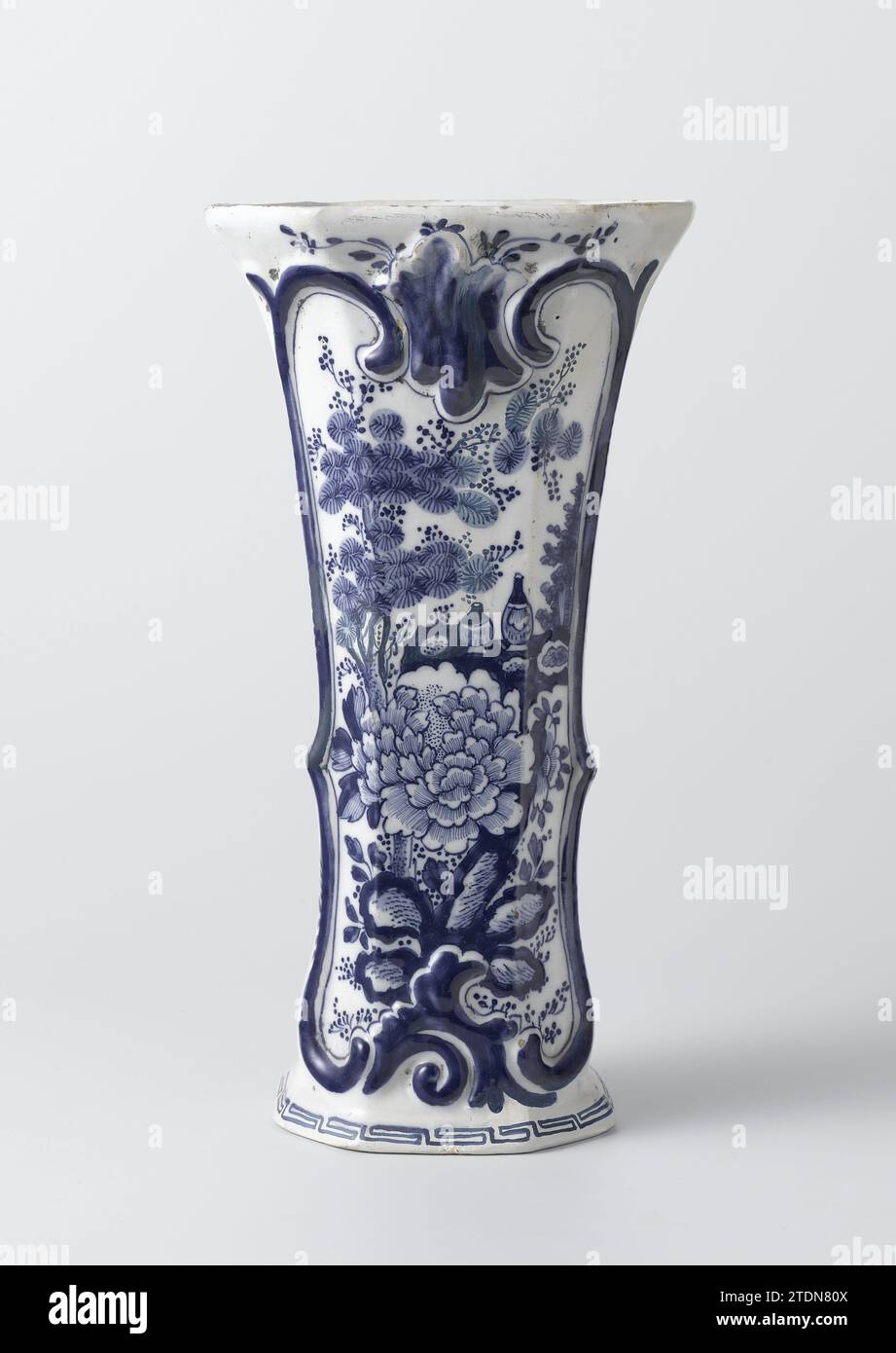 Two beaker vases and a vase, part of a garniture, De Klaauw, 1760 ...