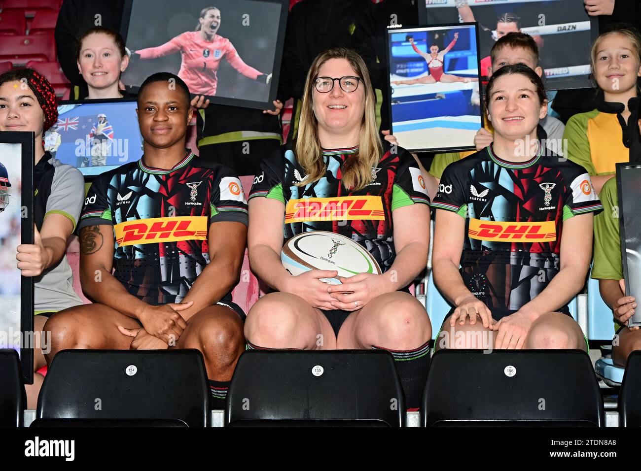 London, UK. 19th Dec, 2023. Makeda Lewis, Bryony Cleall and Flo ...