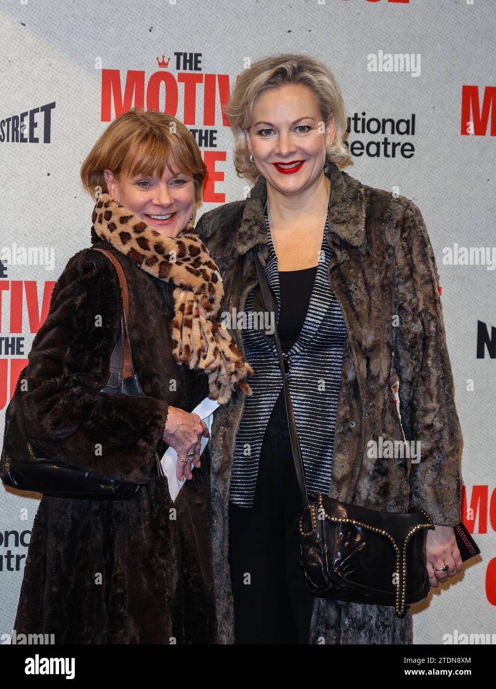 London, UK. 18th Dec, 2023. Samantha Bond and Sara Stewart attend the ...