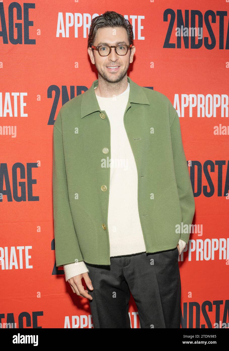 Nicholas Braun attends Broadway opening night of the "Appropriate" at ...