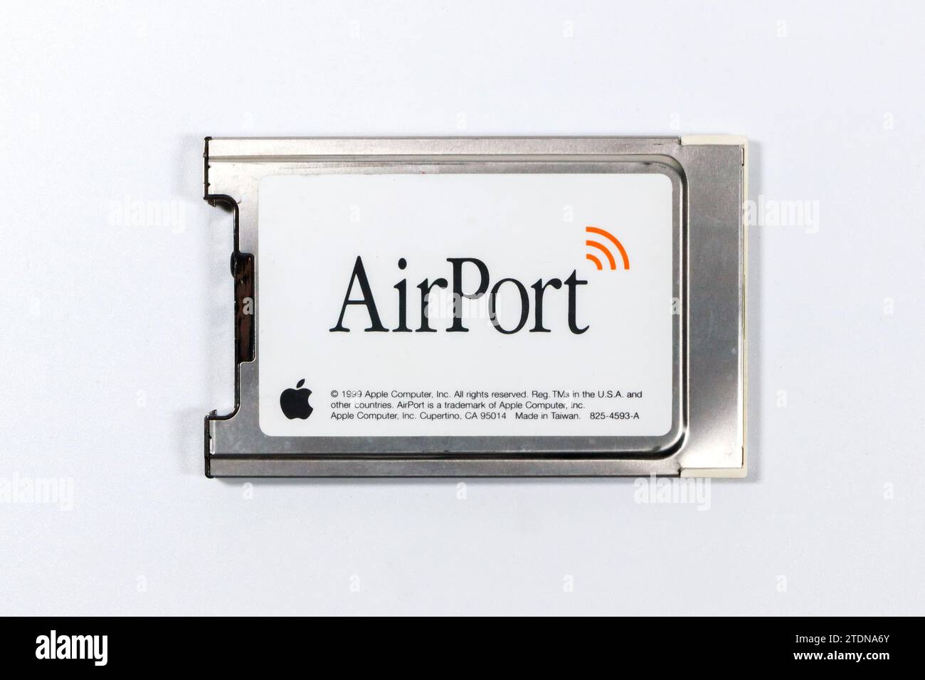 vintage PCMIA wifi airport apple computer card adapter isolated on ...