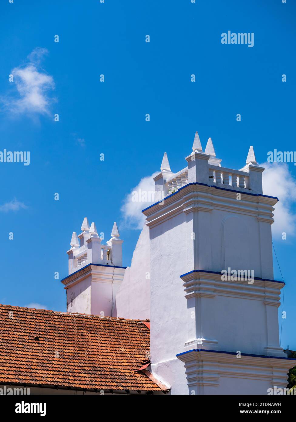 Facade of church at Goa, India with beautiful blue sky Stock Photo - Alamy