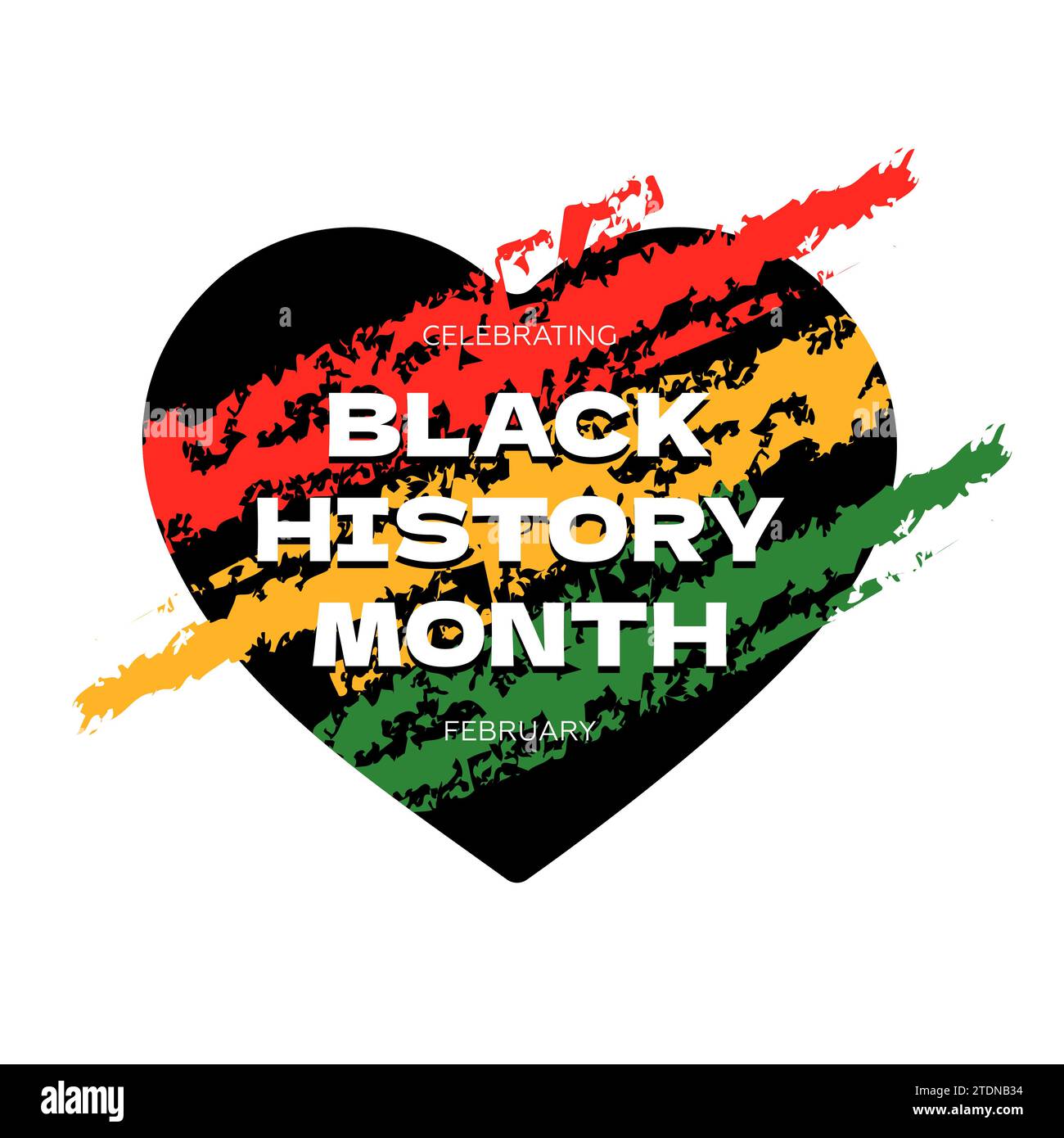 Black History Month abstract graphic square banner. African American ...