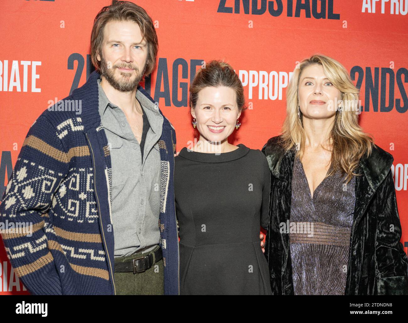 Bill Heck (L) and Nadia Bowers (R) attend Broadway opening night of the ...
