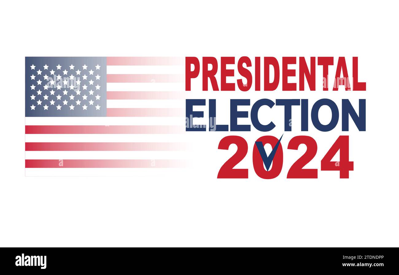 2024 Presidential election day in USA, november 5, card design. Vote ...