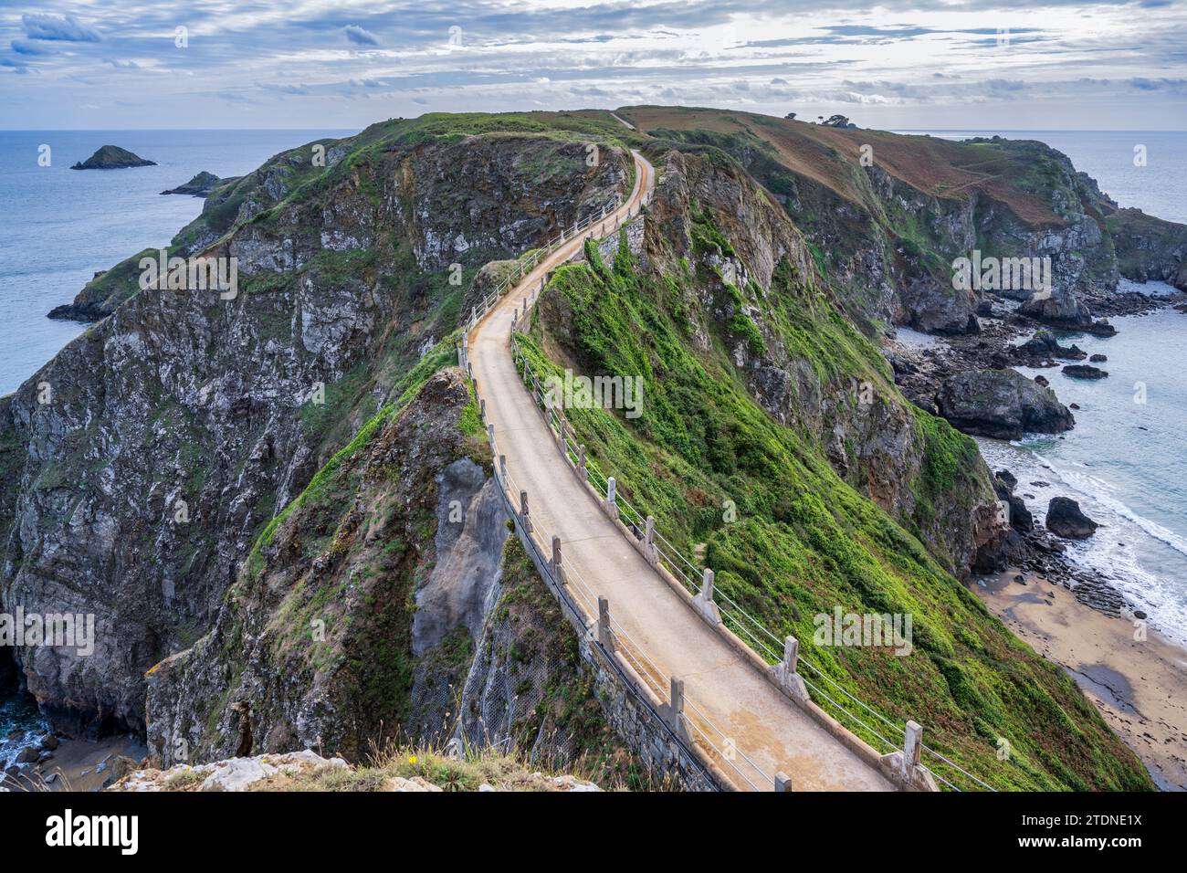 La Coupée, a narrow isthmus linking Big Sark with Little Sark ...