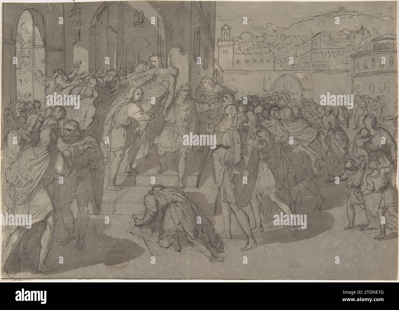 Virginius and Virginia (?) 1880 by Wilhelm von Kaulbach Stock Photo - Alamy