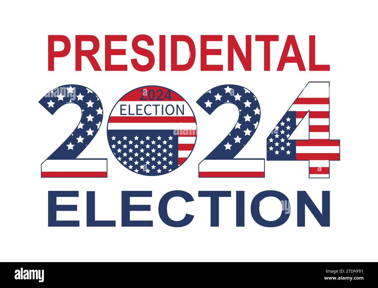 2024 Presidential election day in USA, november 5, card design. Vote ...