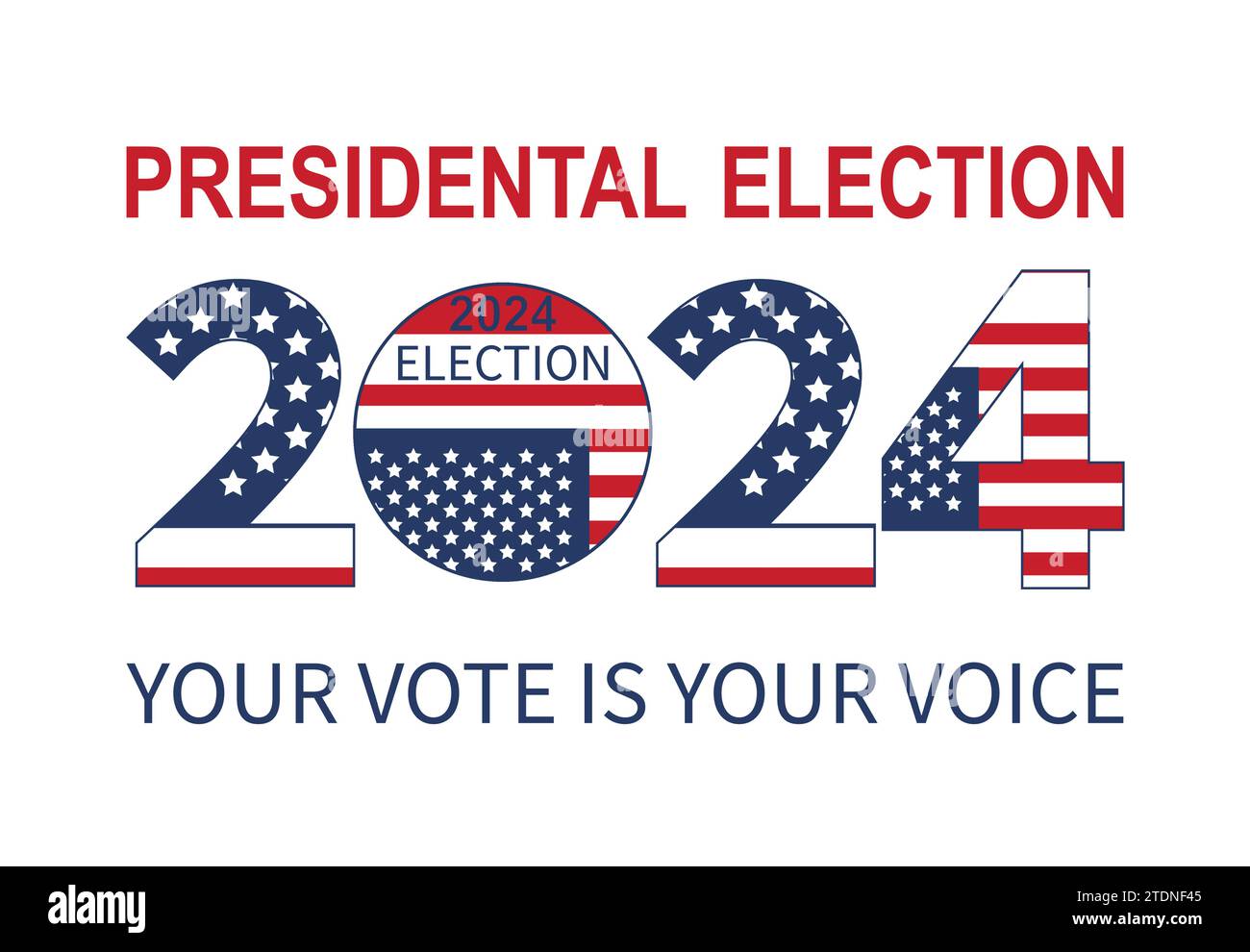 2024 Presidential election day in USA, november 5, card design. Vote ...