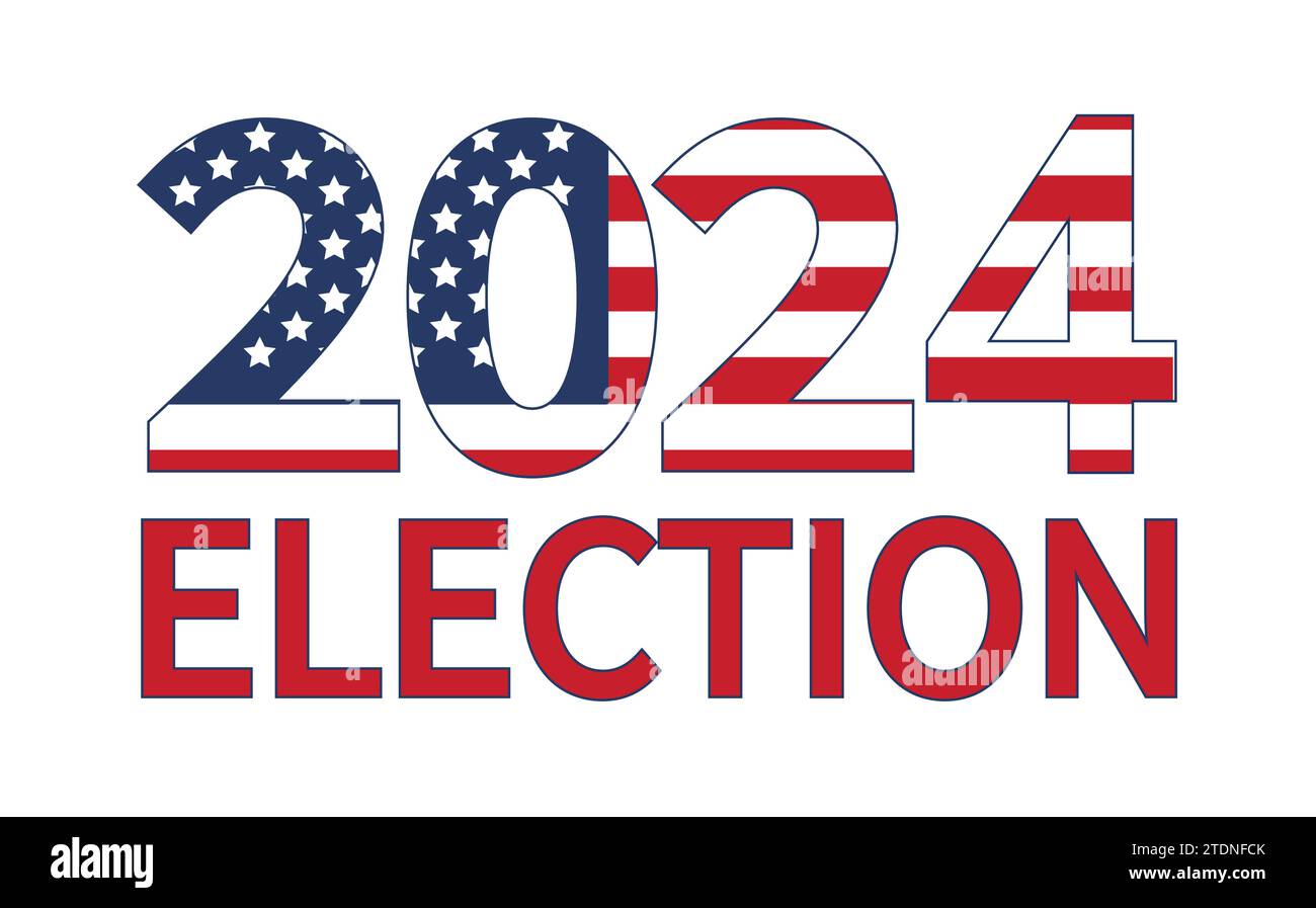 2024 Presidential election day in USA, november 5, card design. Vote ...
