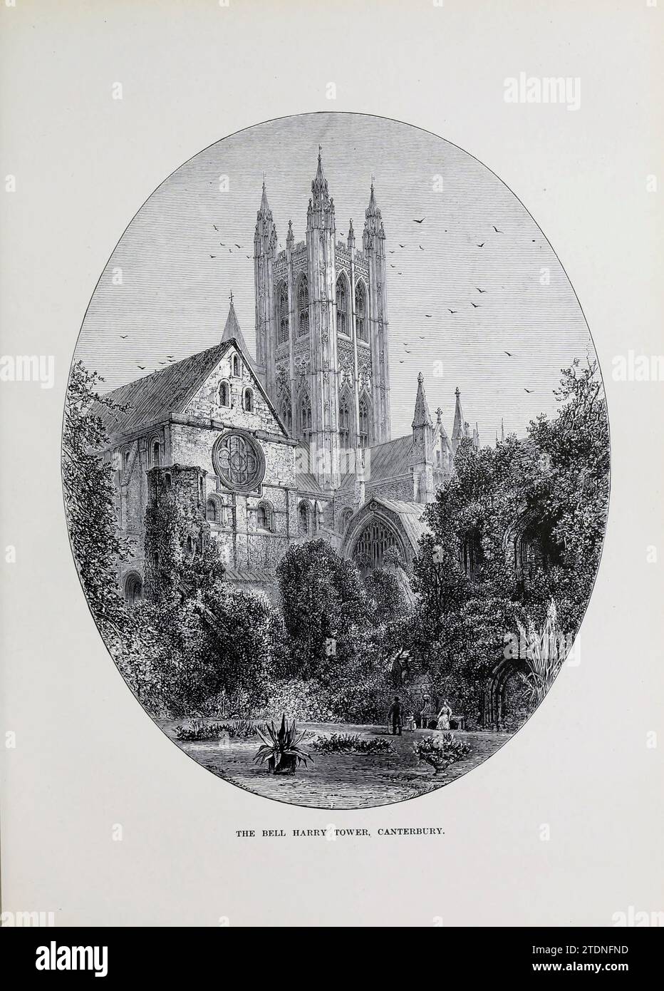 The Bell Harry Tower, Canterbury from the book ' Cathedrals, abbeys and ...