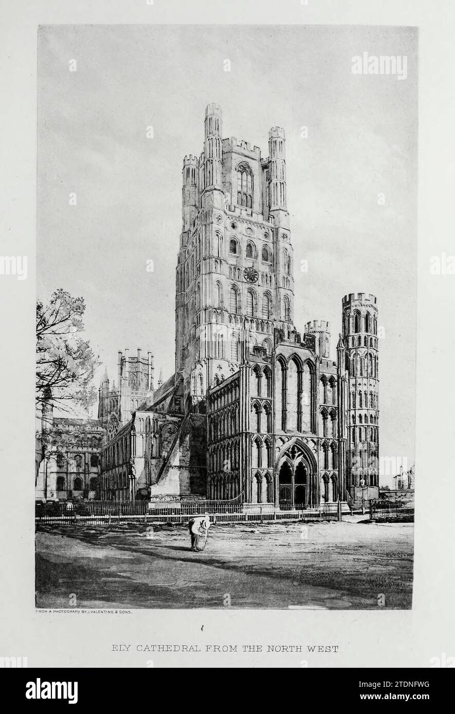Ely cathedral from the North West from the book ' Cathedrals, abbeys ...