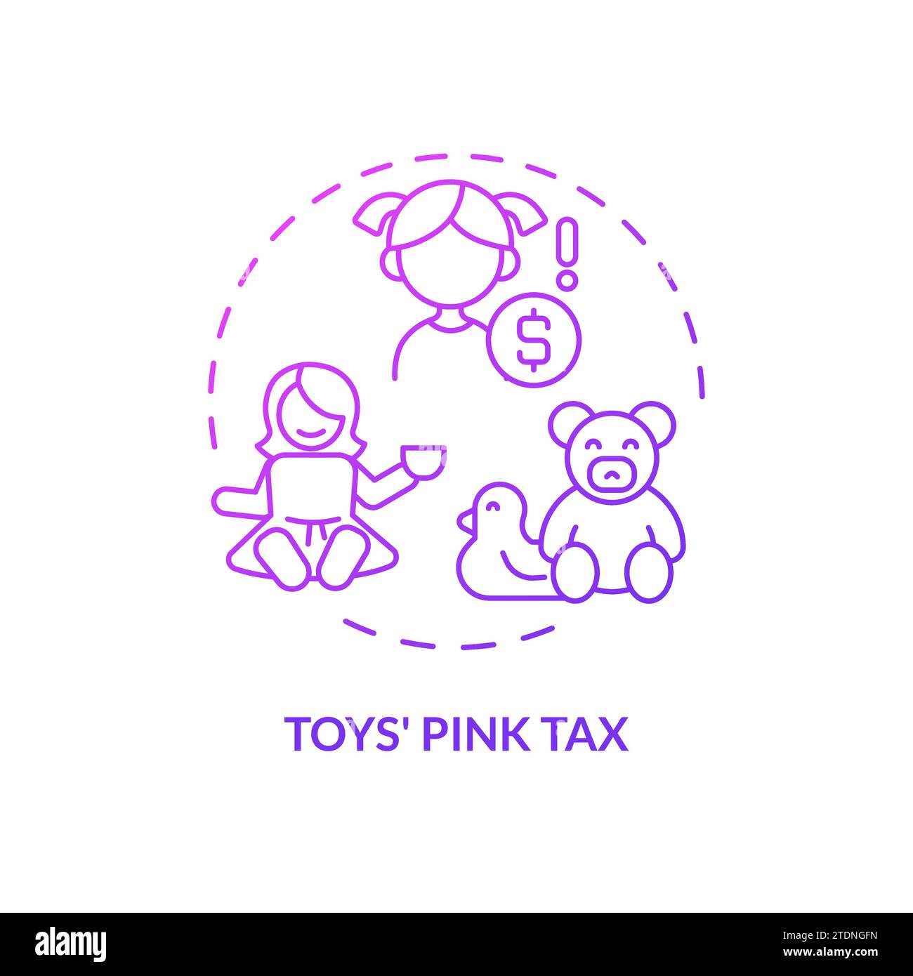 Thin line simple gradient pink tax on toy icon concept Stock Vector ... Thin line simple gradient pink tax on toy icon concept Stock Vector ...