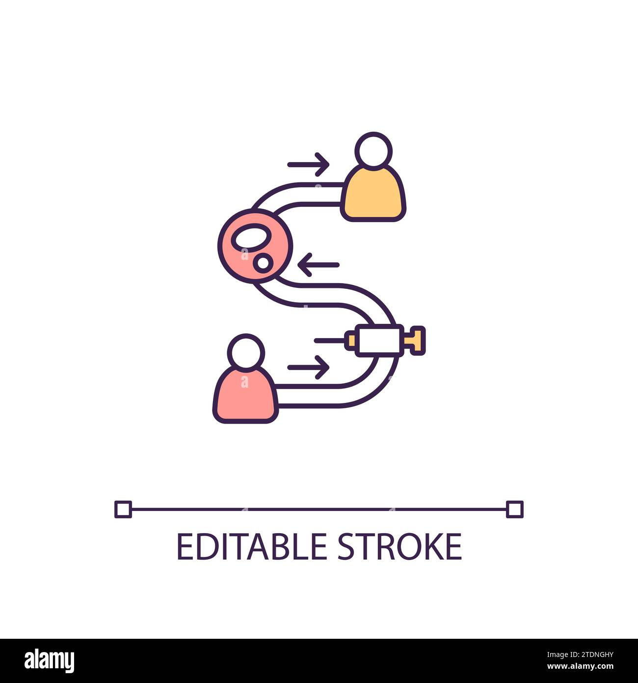 2D simple customizable thin line reduced side effects icon Stock Vector Image & Art - Alamy