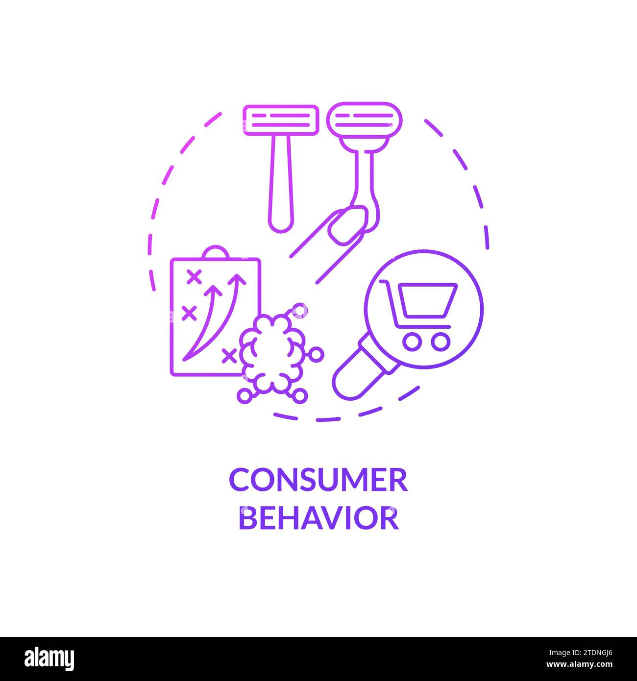 Thin line simple gradient consumer behavior icon concept Stock Vector Image & Art - Alamy