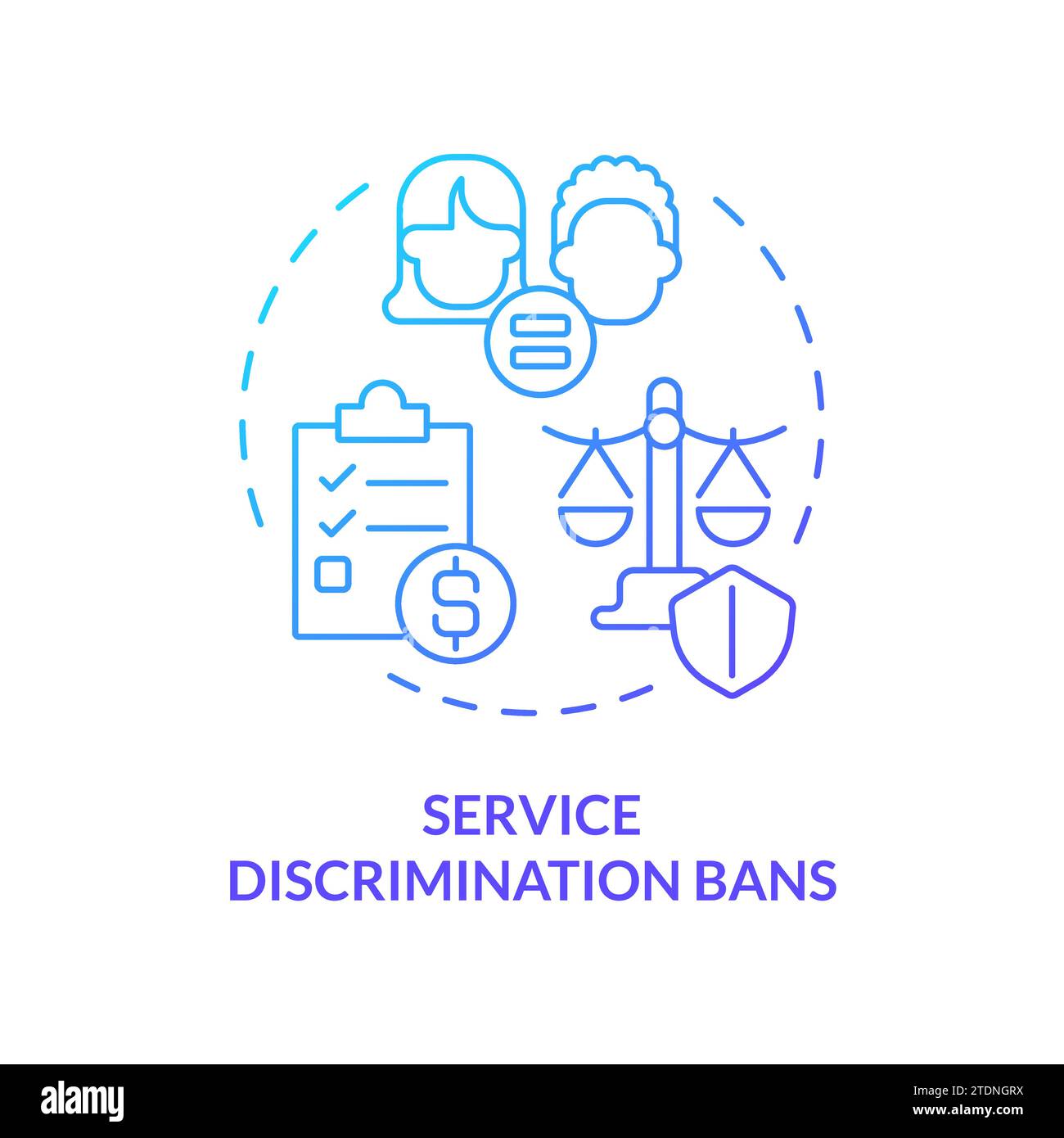 Service discrimination bans Stock Vector Images - Alamy