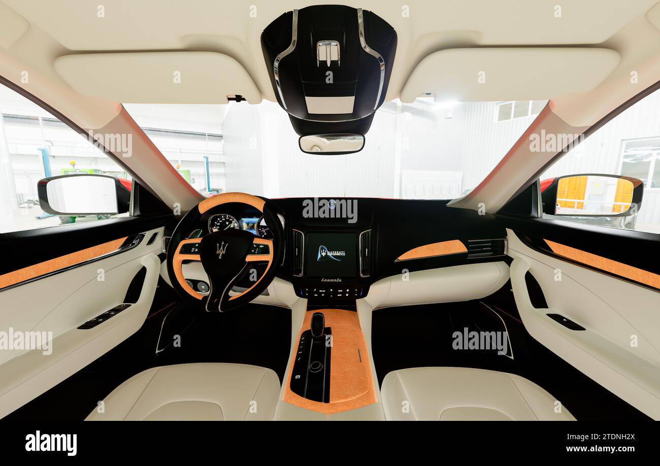 Design, interior of Maserati Levante Hybrid SUV Stock Photo - Alamy
