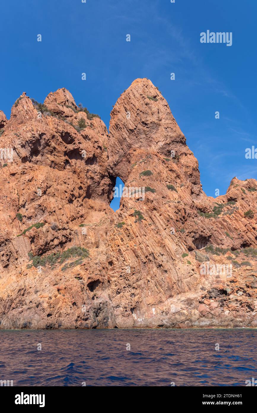 The beautiful coast at Calanche and Capu Rosso Stock Photo - Alamy