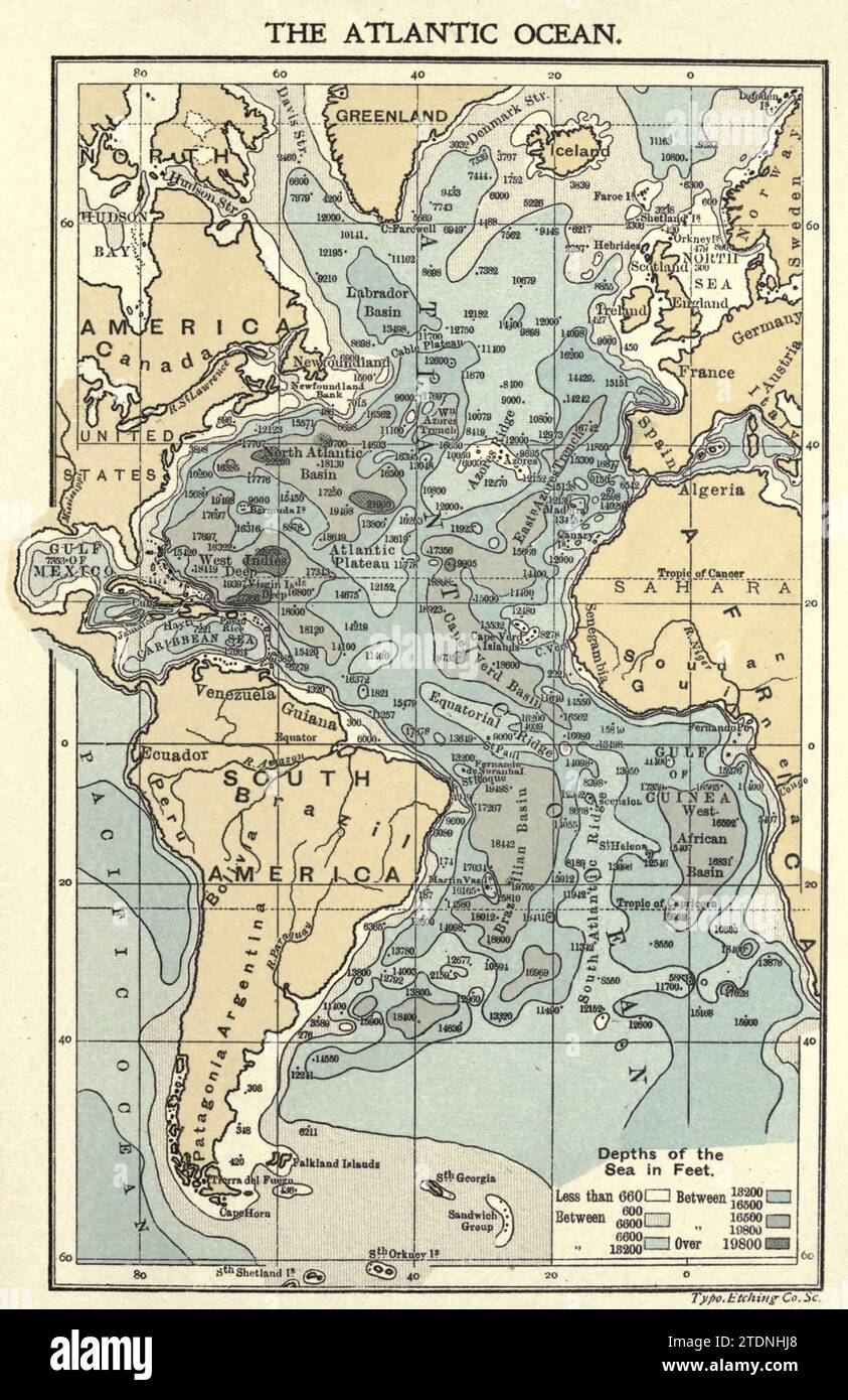 North atlantic ocean map hi-res stock photography and images - Alamy