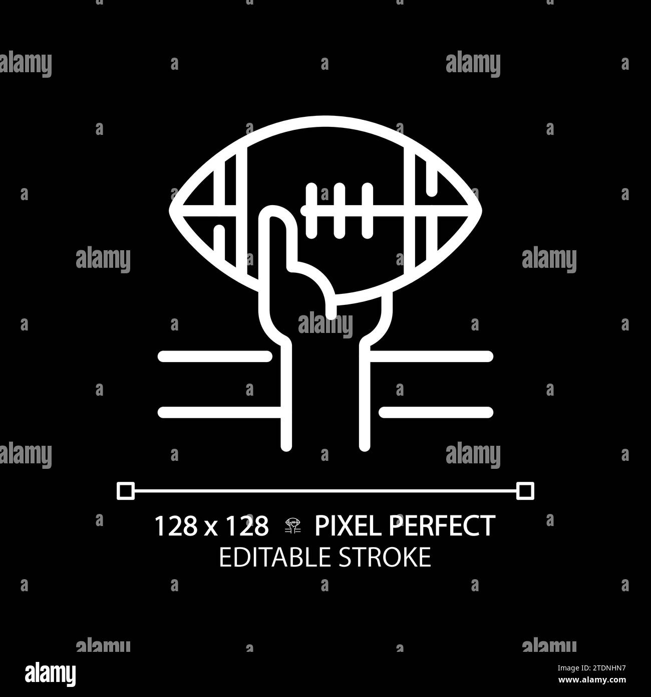 Touchdown white linear icon for dark theme Stock Vector Image & Art - Alamy