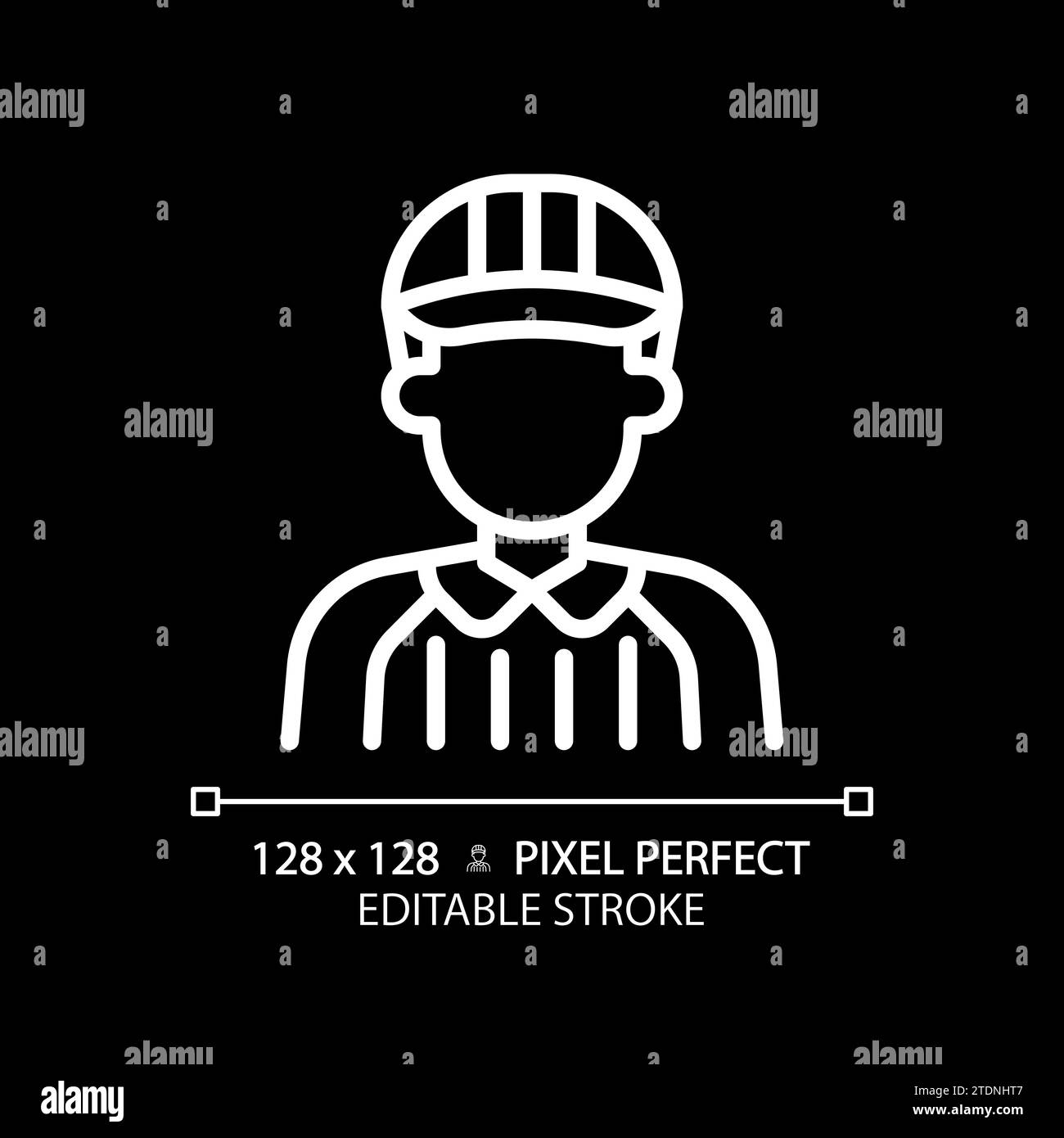 Referee white linear icon for dark theme Stock Vector Image & Art - Alamy