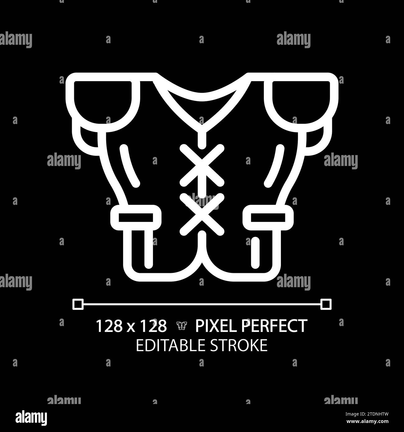 Shoulder pads white linear icon for dark theme Stock Vector Image & Art ...