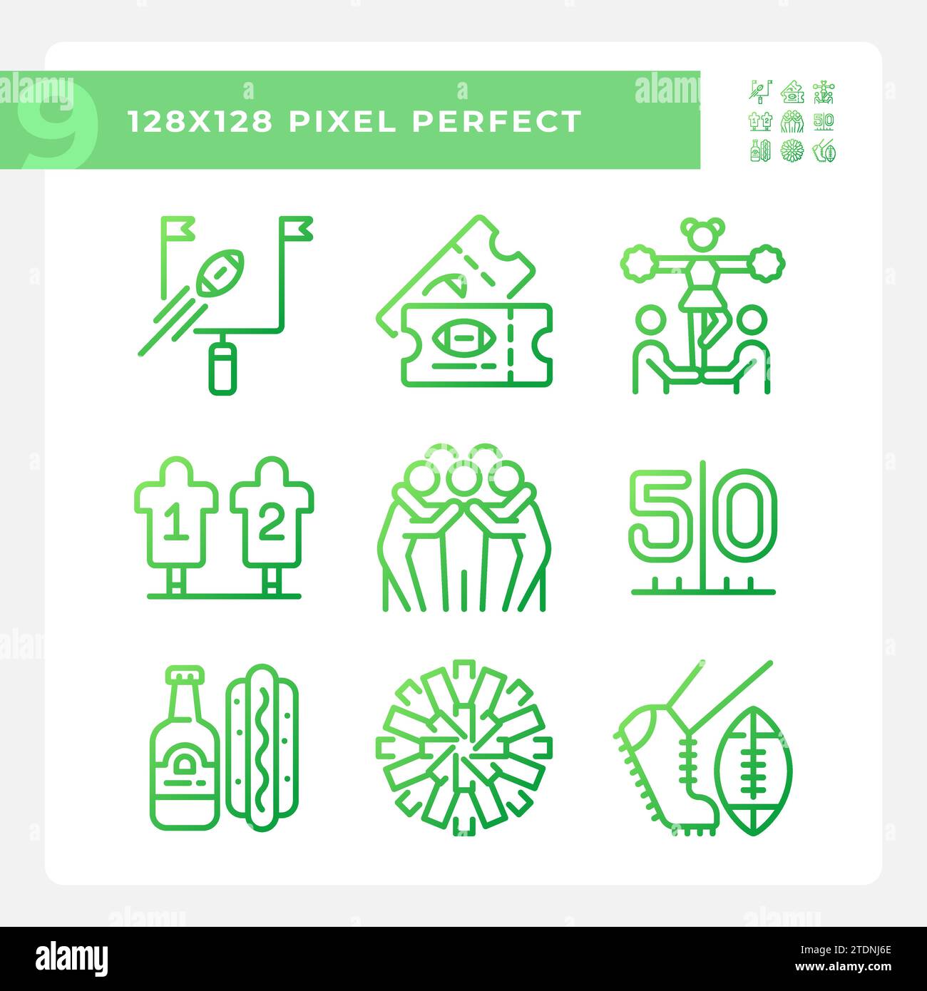 Game day gradient linear vector icons set Stock Vector Image & Art - Alamy