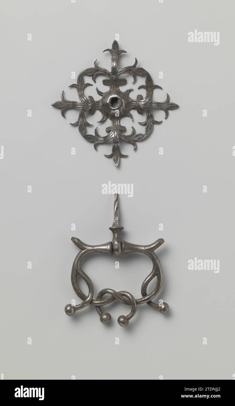 Door ring of Iron with leaf work, anonymous, 1600 - 1700 Door ring ...