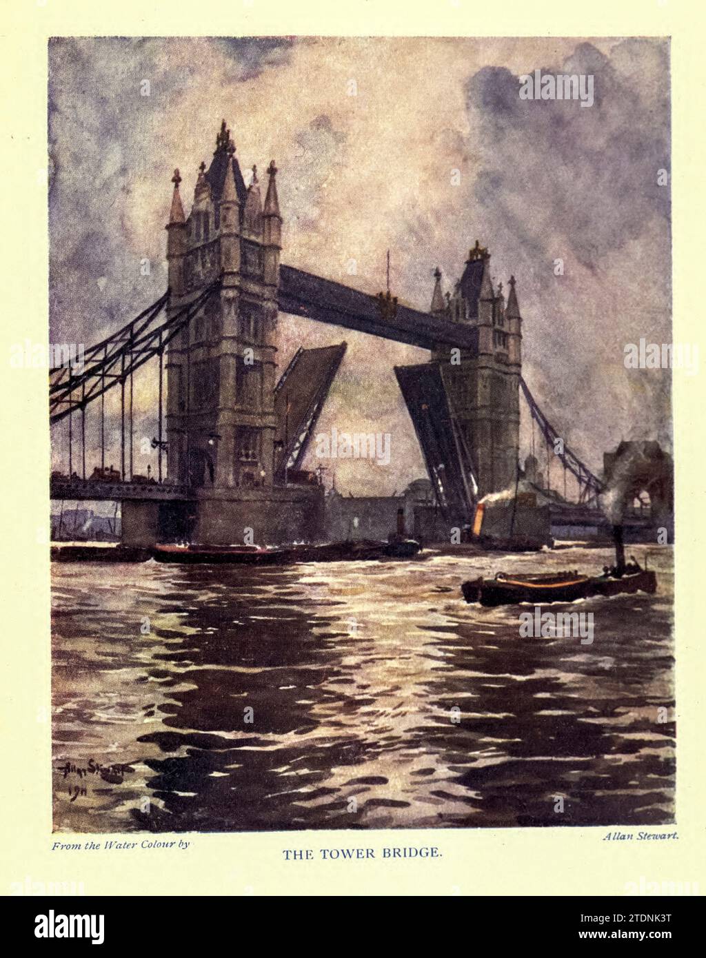 The Tower Bridge ' London water-colours ' painted by Herbert M ...