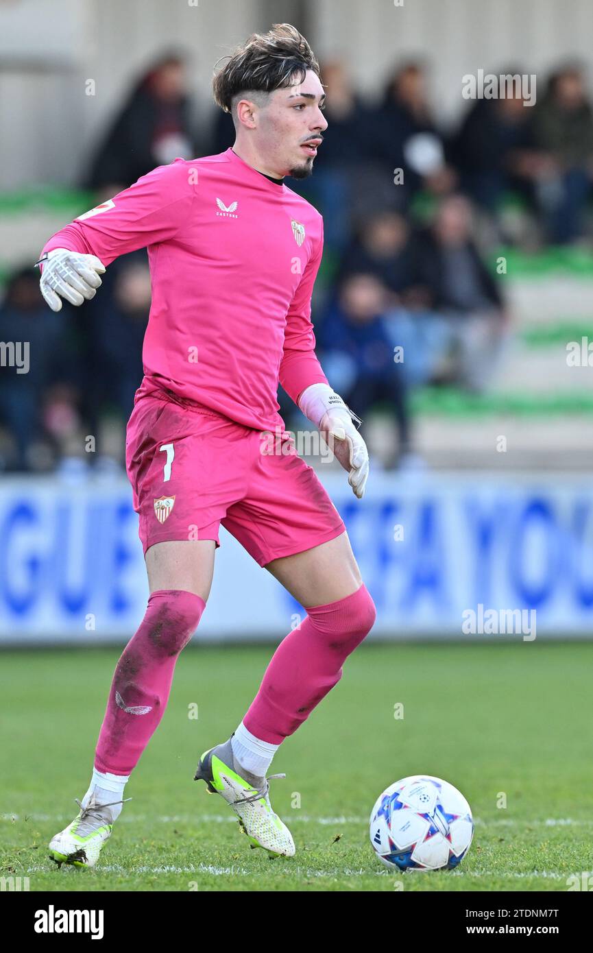 goalkeeper Marc Dolz (1) of Sevilla pictured during the Uefa Youth ...