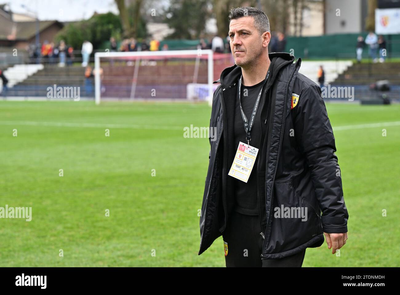 head coach Yohan Demont of RC Lens pictured during the Uefa Youth ...