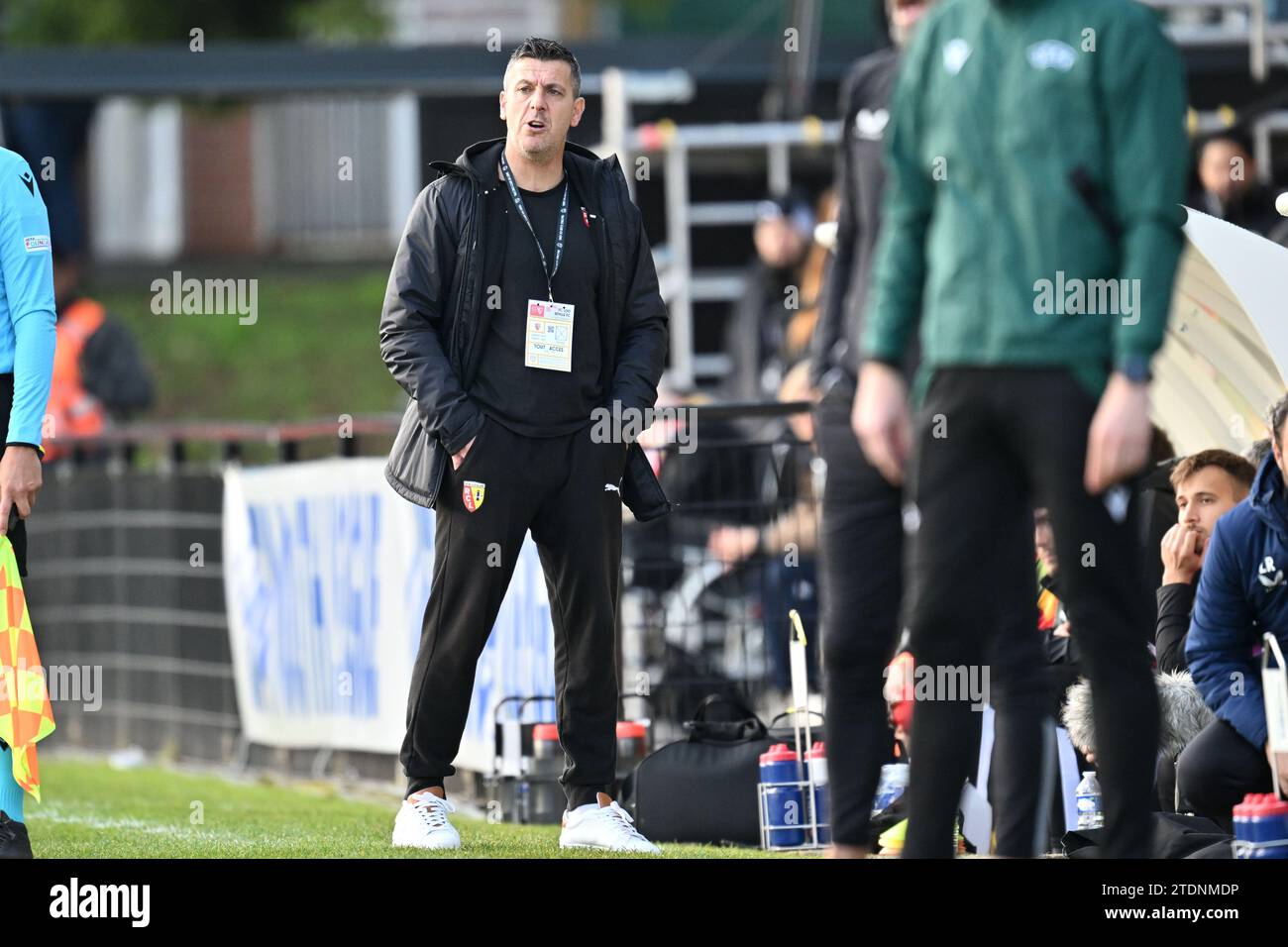 head coach Yohan Demont of RC Lens pictured during the Uefa Youth ...