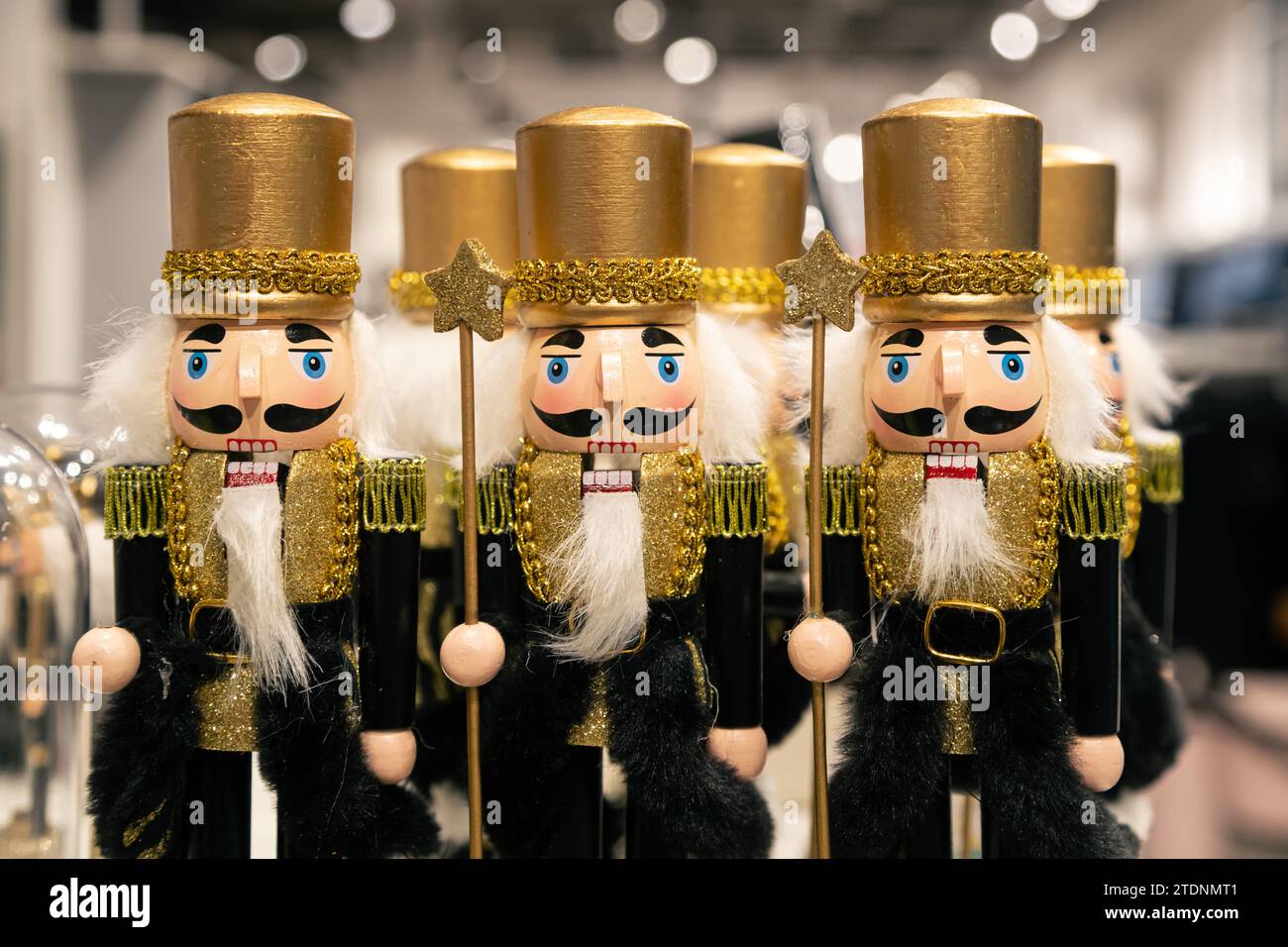 Wooden toy soldiers Nutcrackers on the shop window Stock Photo - Alamy