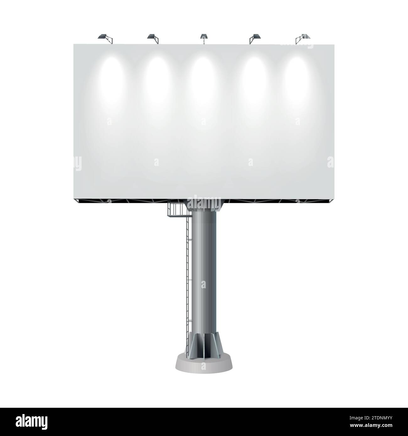 3d illustration mockup blank outdoors billboard on street hi-res stock ...