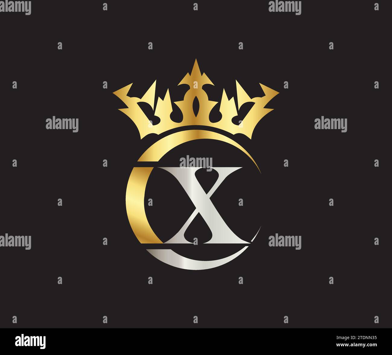 Crown letter x hi-res stock photography and images - Alamy