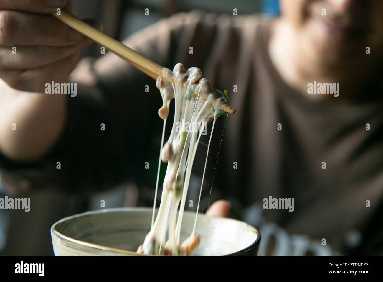 Nattō, nato or hiragana is a traditional Japanese food made with ...